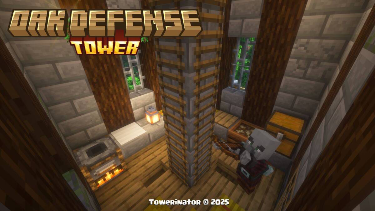 Oak Defense Tower - оборонительная башня [1.21.11] [1.21.1] [1.20.6] [1 ...