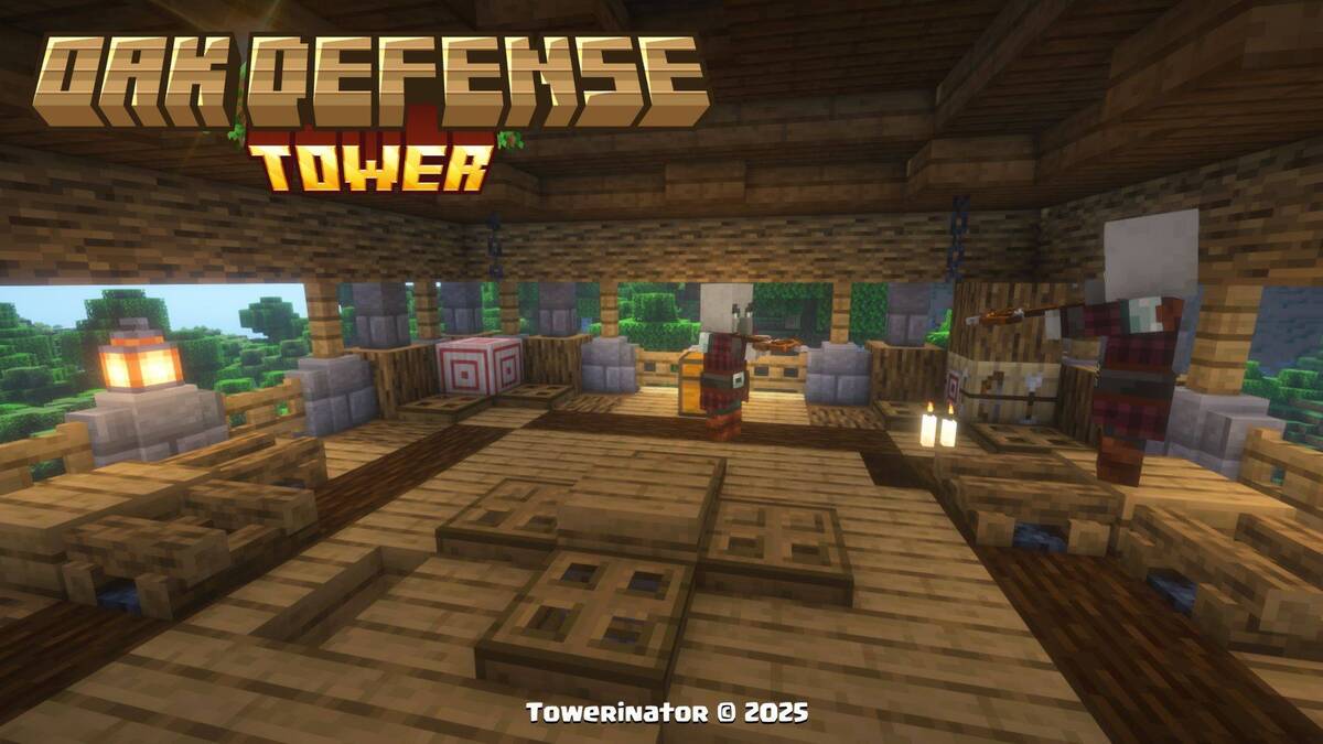 Oak Defense Tower - оборонительная башня [1.21.11] [1.21.1] [1.20.6] [1 ...